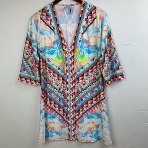 Bar III | Swim | Bar Iii Multicolor Print Skylar Swimsuit Cover Up ...